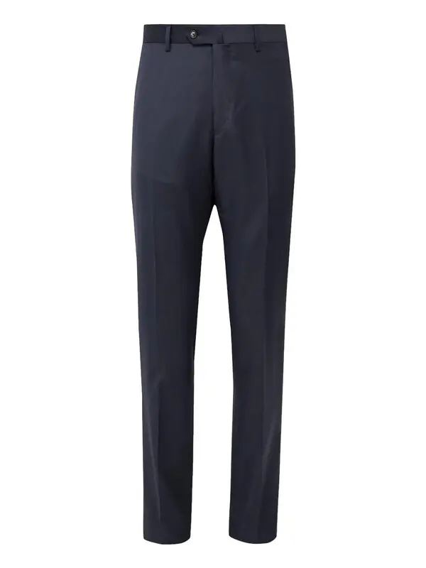 Caruso Slim-fit Wool Suit Trousers - Blue