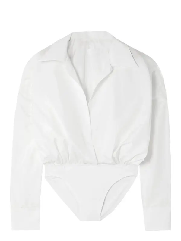 Norma Kamali Super Habotai Bodysuit - Neutrals