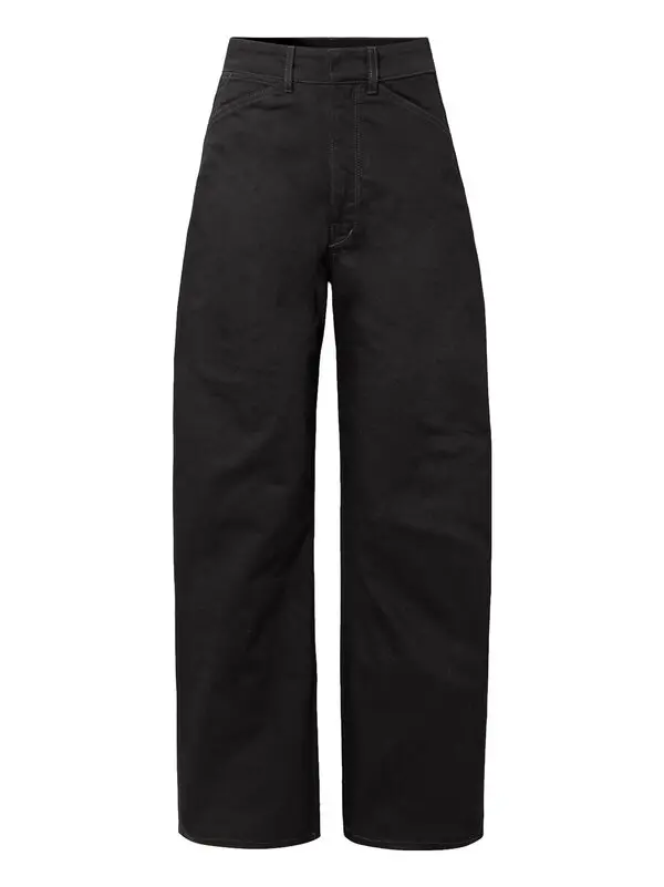 LEMAIRE Barrel-leg Denim Pants - Black