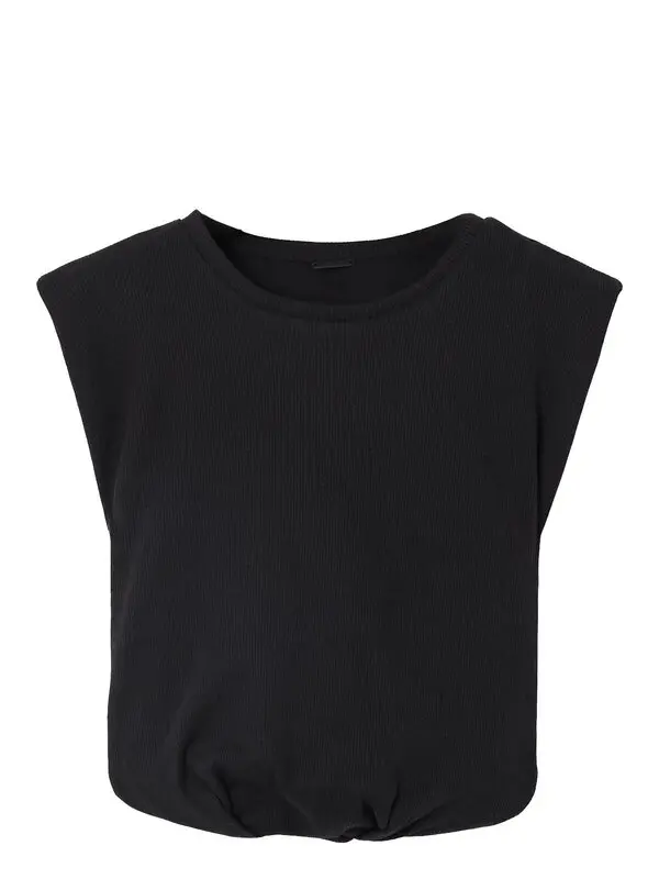Johanna Ortiz Muraya Cropped Jersey T-shirt - Black