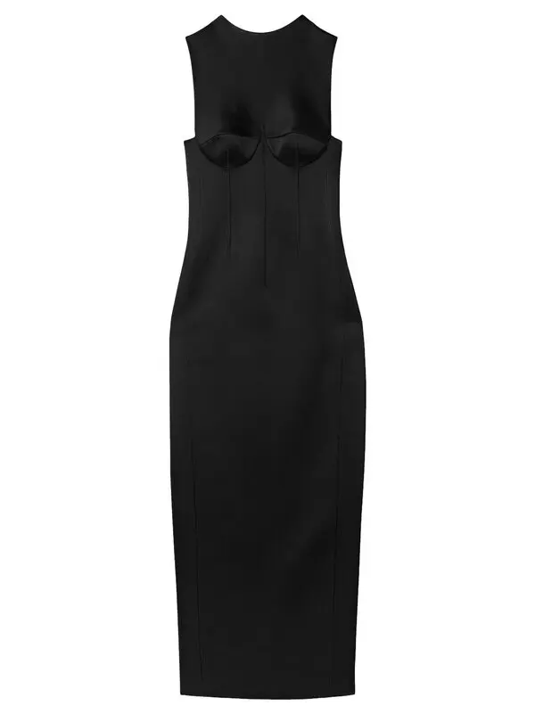 Khaite Shoshanna Satin-crepe Gown - Black