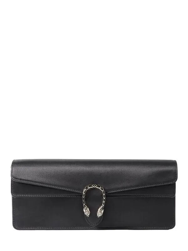 Gucci Dionysus Satin Clutch - Black