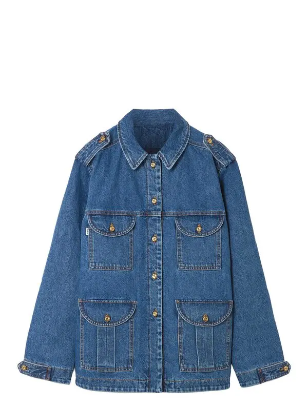 BLAZÉ MILANO Sahariana Padded Denim Jacket - Blue