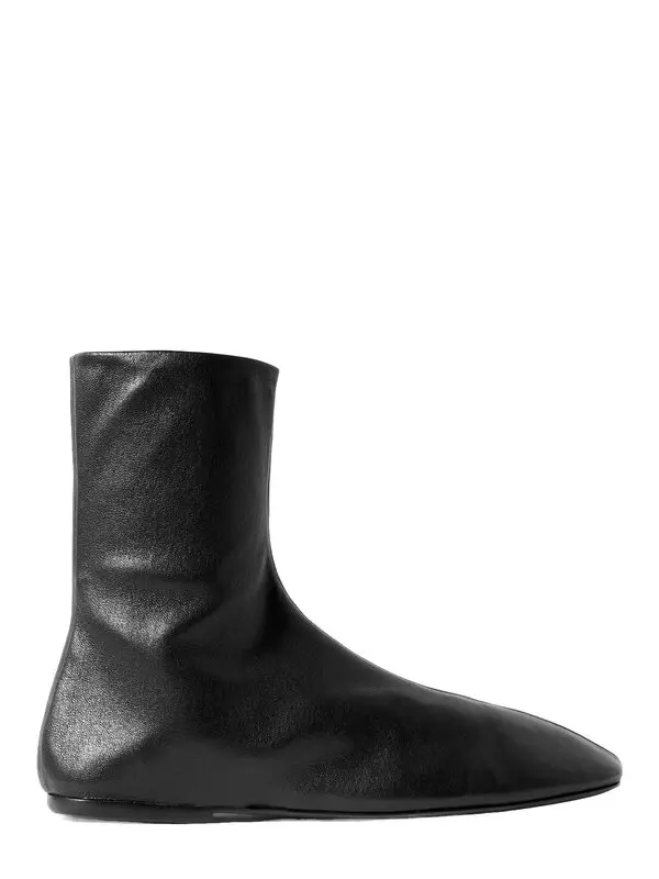 Dries Van Noten Leather Ankle Boots - Black