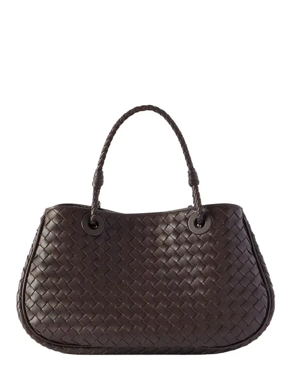 Bottega Veneta Basket Medium Intrecciato Leather Tote - Brown