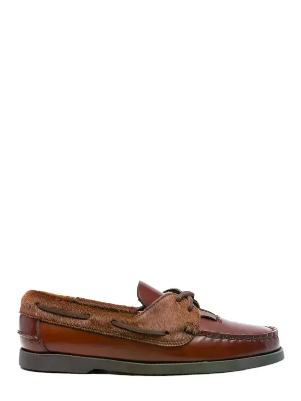 Hereu Leather Boat Shoes - Brown