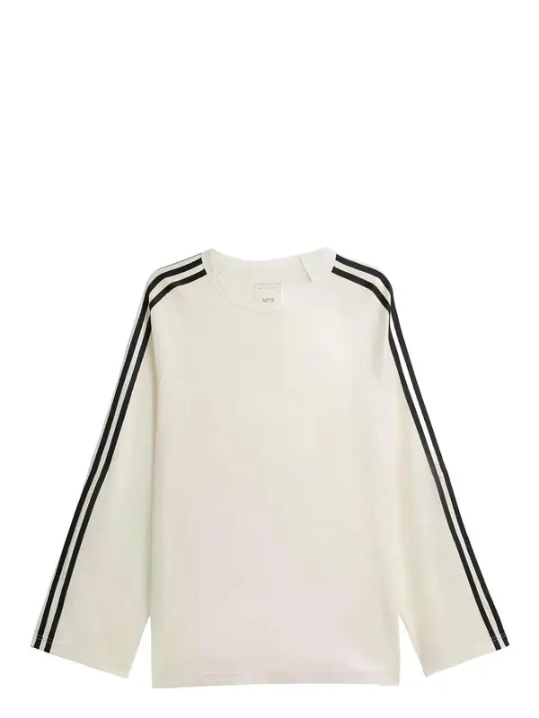 Y3 Stripe-detail Long-sleeve T-shirt - White