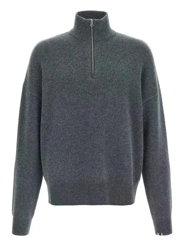 EXTREME CASHMERE X Half-zip Cuffed-sleeve Sweater - Grey