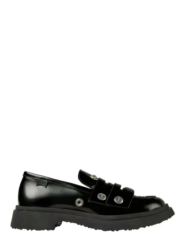 Camper Leather Platform Loafers - Black
