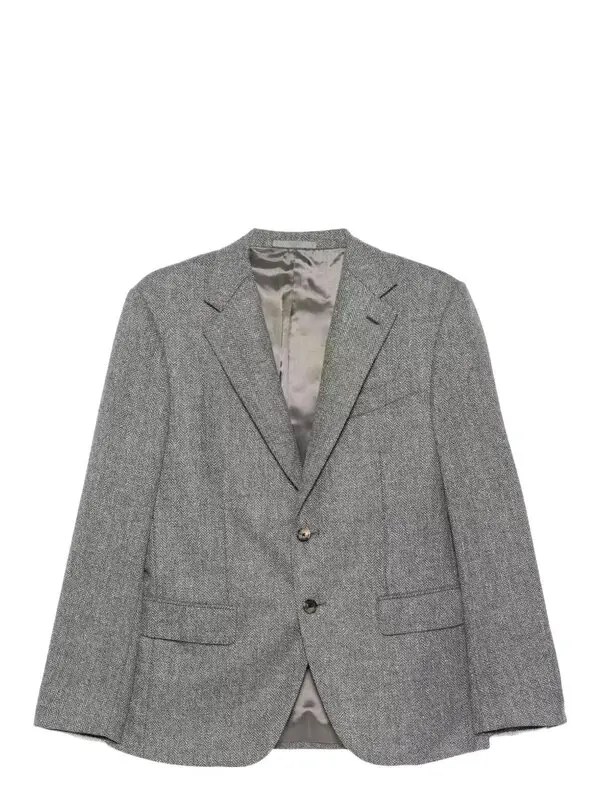 Caruso Herringbone Blazer - Grey