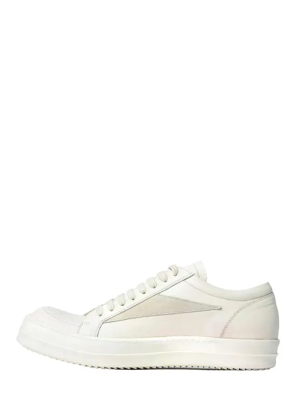 Rick Owens Panelled Leather Sneakers - White