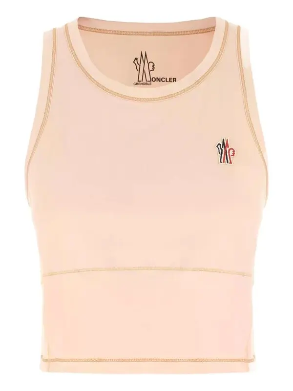 Moncler Logo-patch Tank Top - Pink