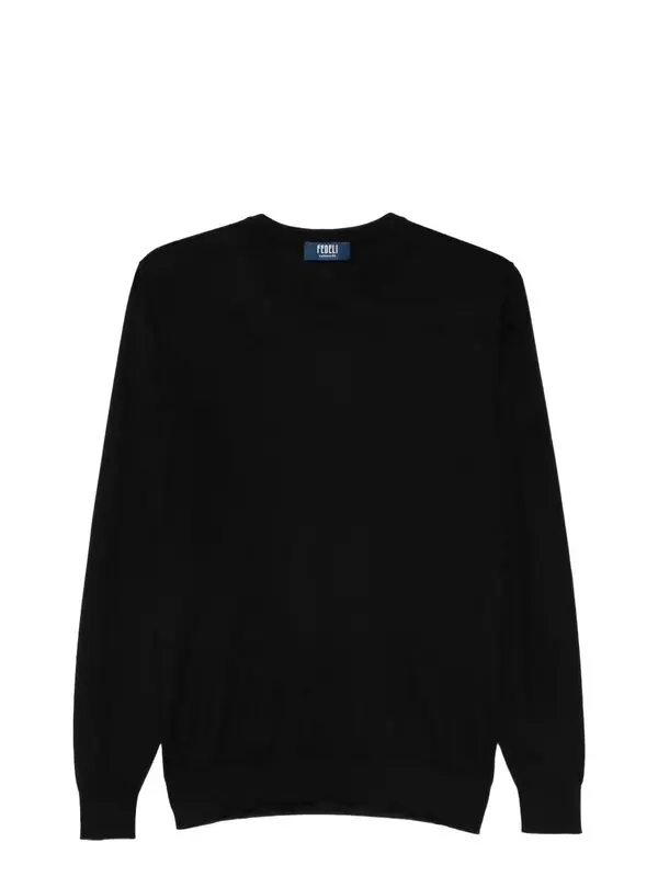 Fedeli Crew-neck Long-sleeve Top - Black