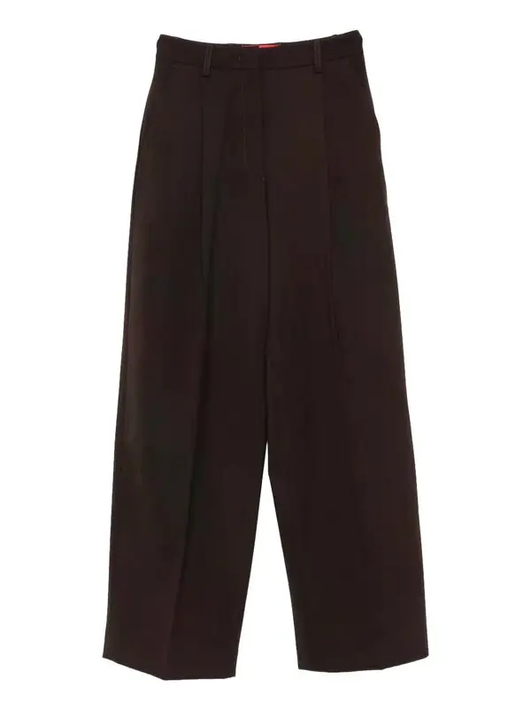 THELATEST Pleated Pocket Trousers - Brown