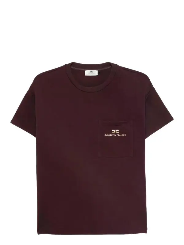 Elisabetta Franchi Logo T-shirt - Purple