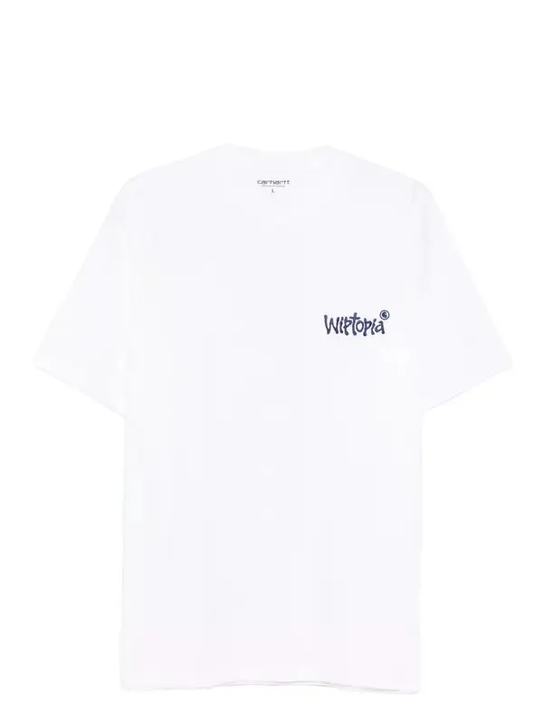 Carhartt Work In Progress Wiptopia Script T-shirt - White