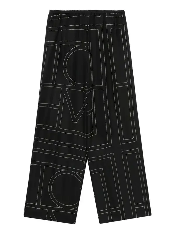 TOTEME Monogram Geometric Trousers - Black