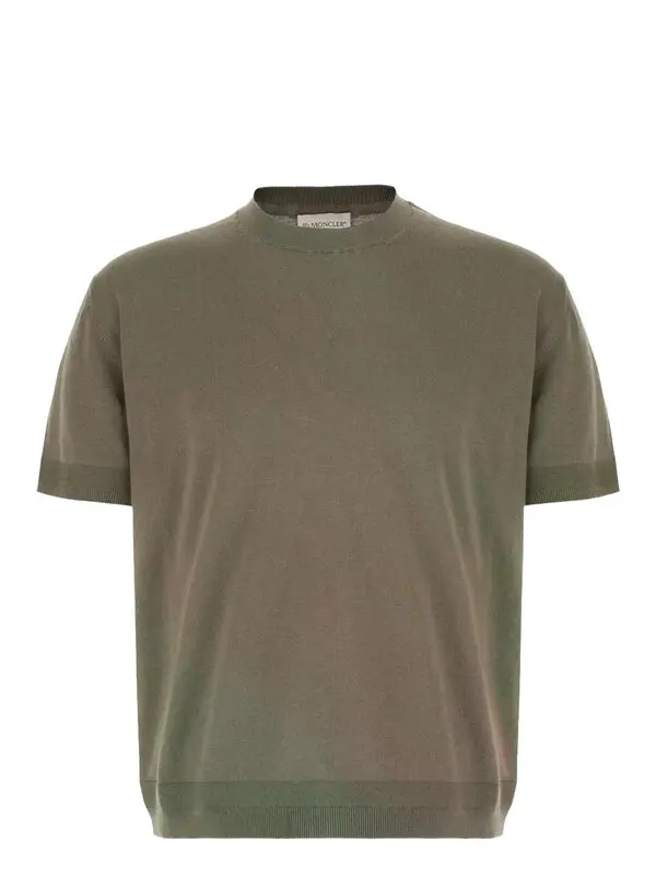 Moncler Short-sleeve Ribbed Sweater - Green