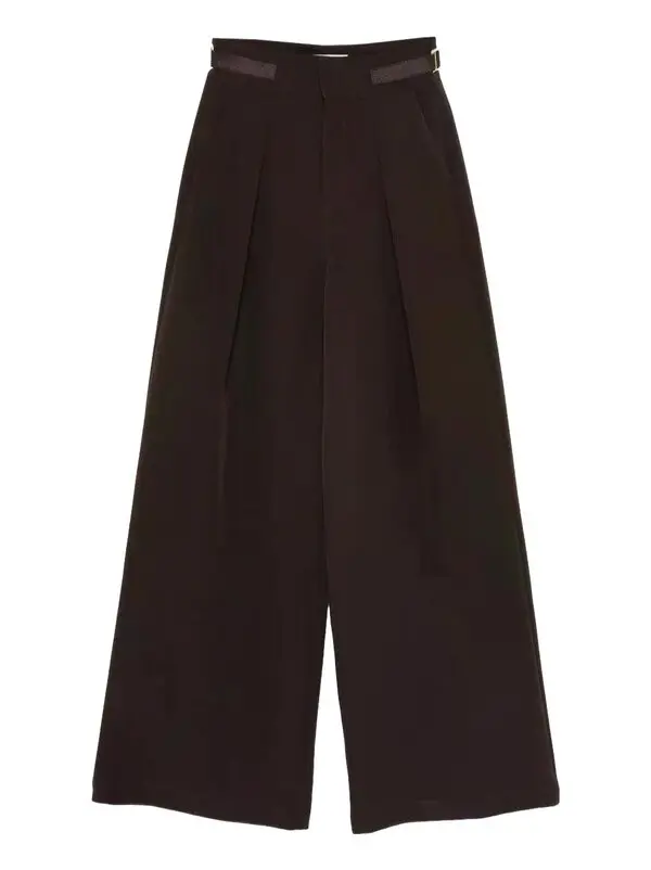 ERMANNO FIRENZE Pleat-detail Trousers - Brown