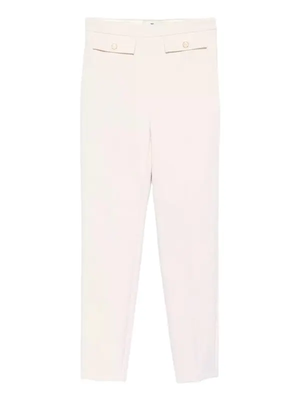 Elisabetta Franchi Button-detailed Trousers - Neutrals