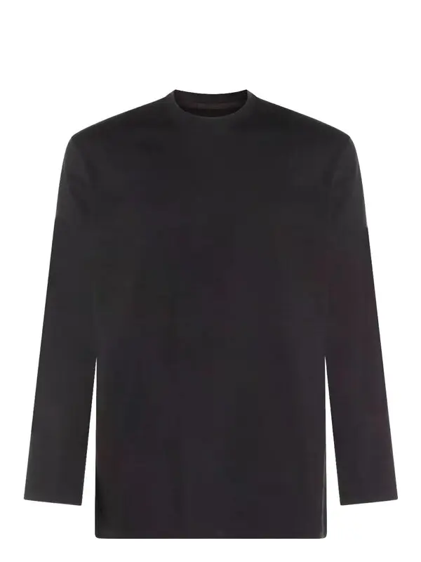 Y3 Logo-print Long-sleeve T-shirt - Black