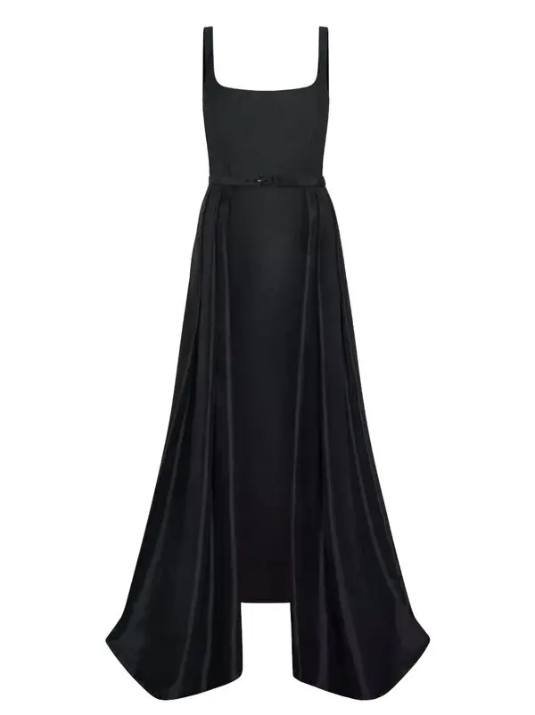 NICHOLAS Square-neck Midi Dress - Black