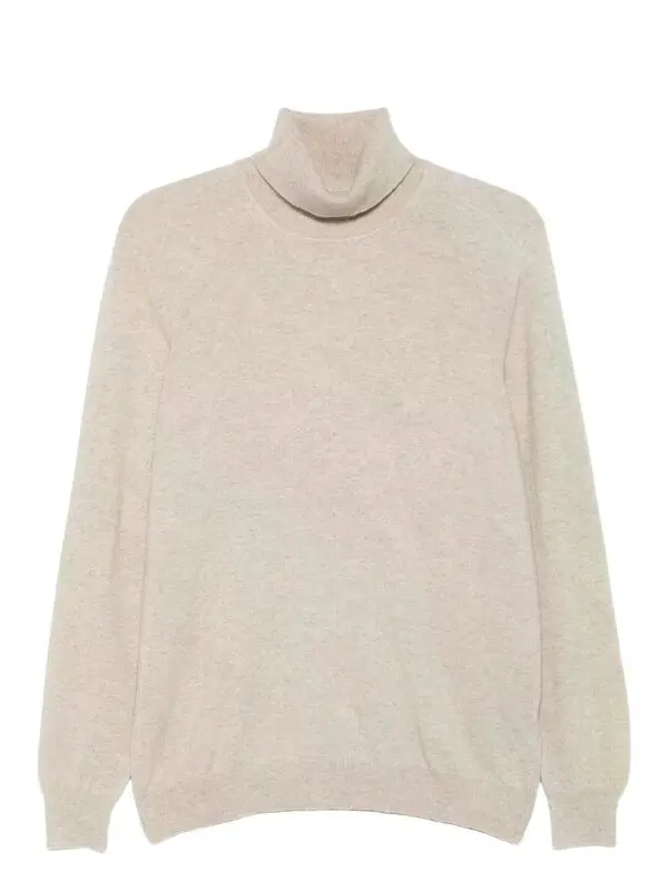 Fedeli Cashmere Roll-neck Top - Neutrals