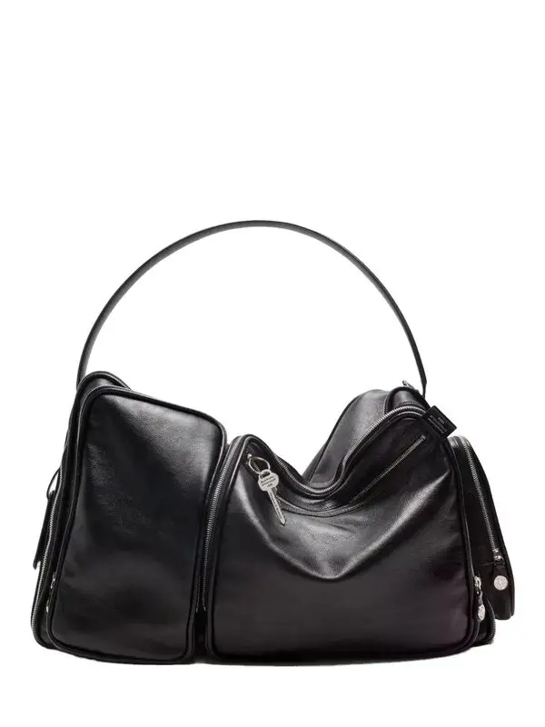 Acne Studios Zip-fastening Leather Shoulder Bag - Black