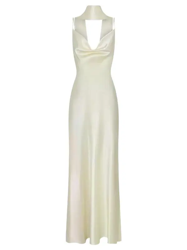 NICHOLAS Geneva Cowl-neck Dress - Neutrals
