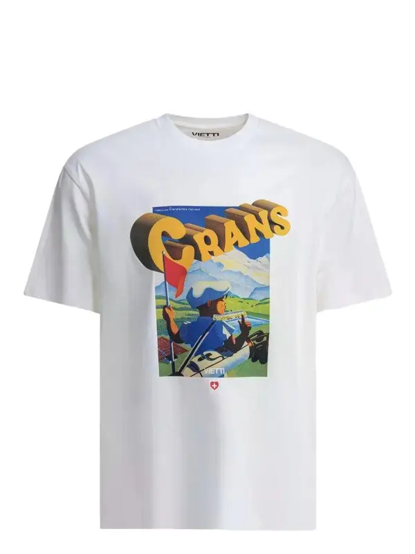 VIETTI MERCHANDISE Poster Crans Graphic Tee - White