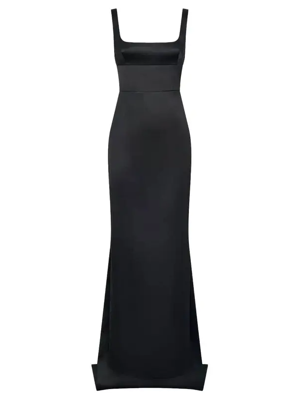 NICHOLAS Square-neck Maxi Dress - Black