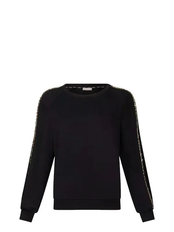 Liu Jo Rhinestone Embellished Sweatshirt - Black