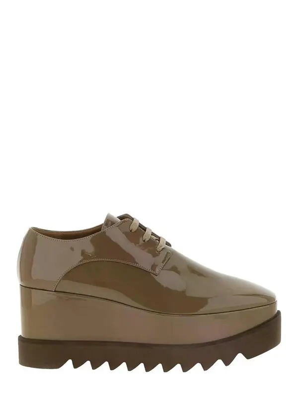 Stella McCartney Elyse Square-toe Wedge Oxford Shoes - Brown