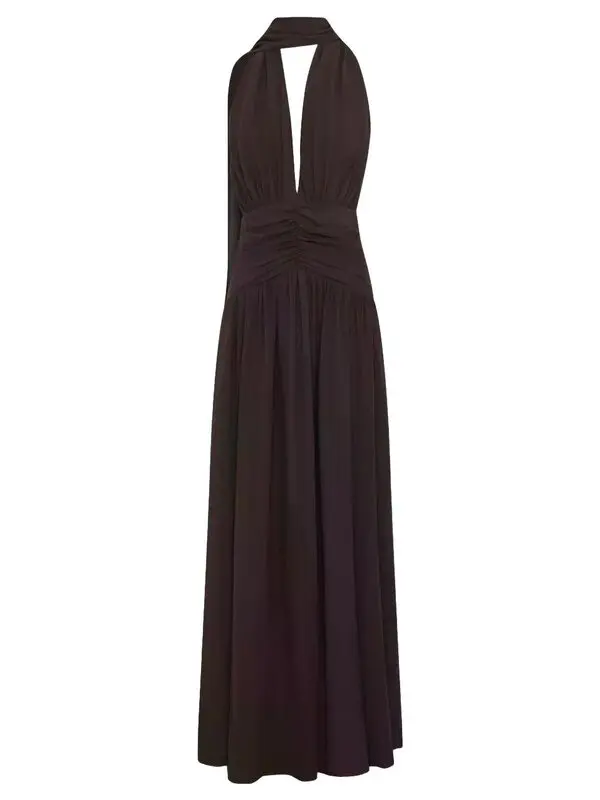 NICHOLAS Arella Halter-neck Maxi Dress - Mocha