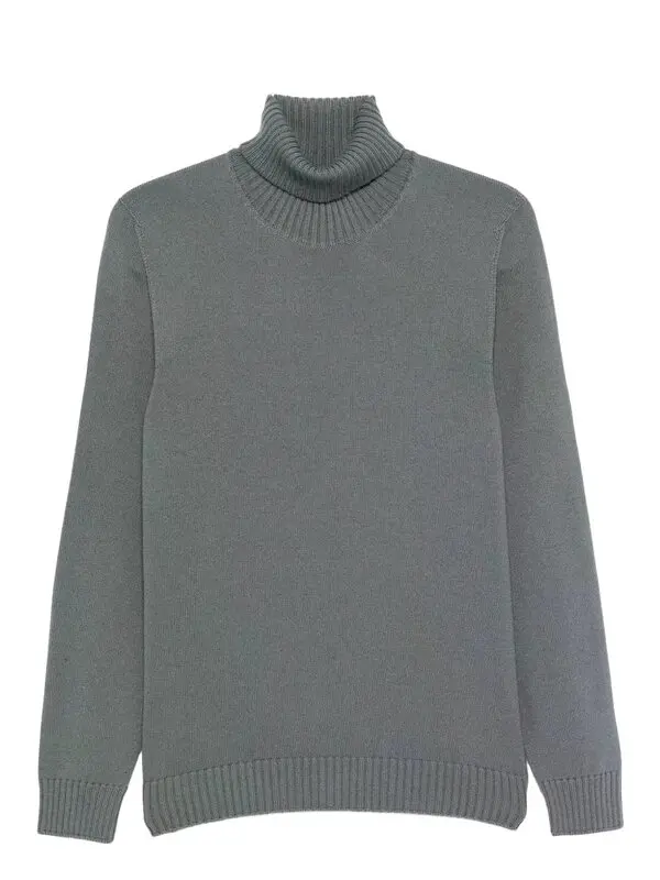DRUMOHR Merino Wool Turtleneck Sweater - Blue