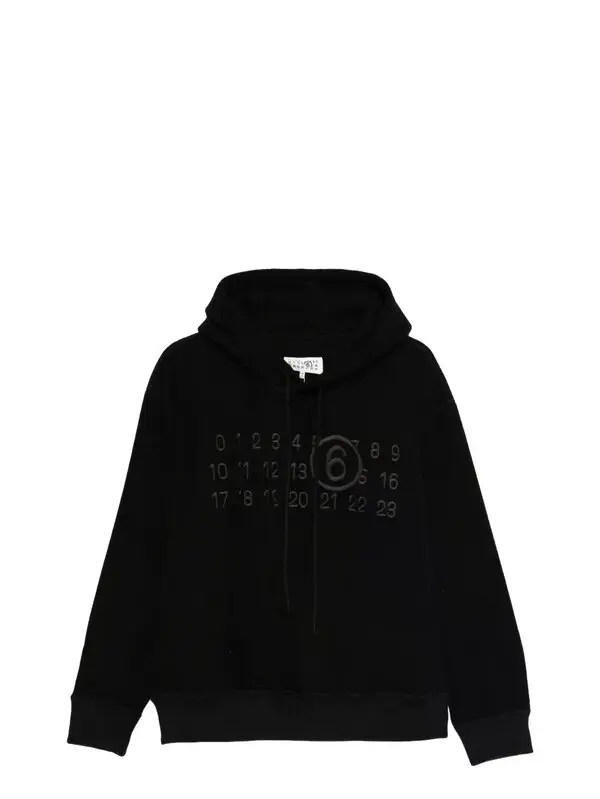 MAISON MARGIELA Numeric Logo Hoodie - Black