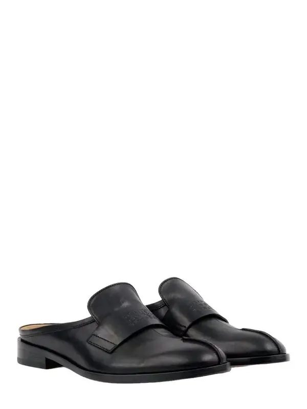 MAISON MARGIELA Leather Slip-on Mules - Black