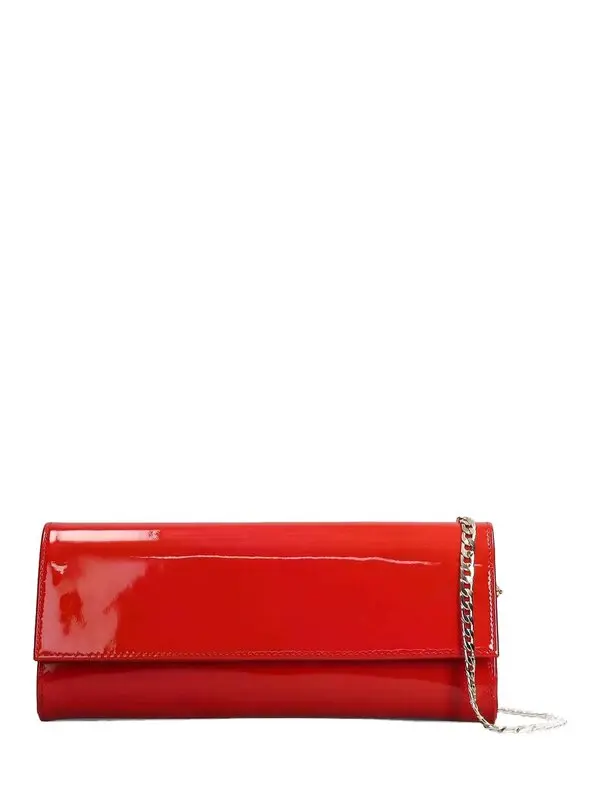 CASTAGNA Patent Leather Chain-strap Clutch - Red