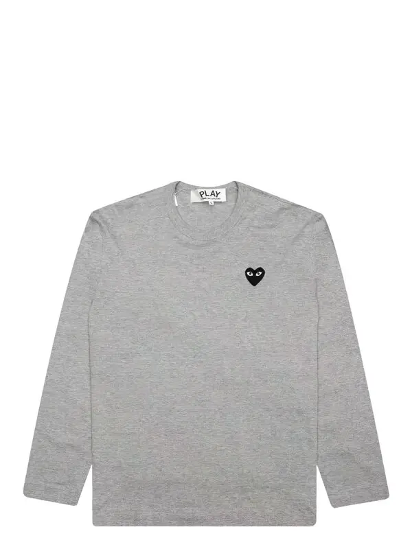 Play Comme Des Garcon Heart-emblem Long-sleeve T-shirt - Grey
