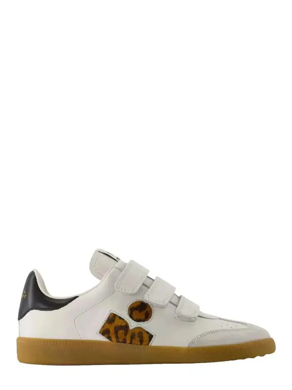 Isabel Marant Beth Gb Leopard-print Sneakers - White