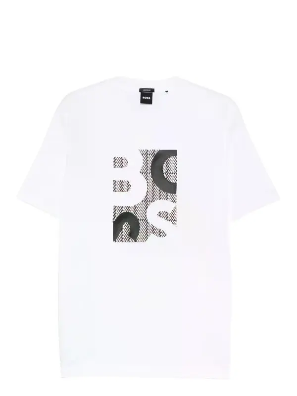 BOSS Logo Graphic-print T-shirt - White