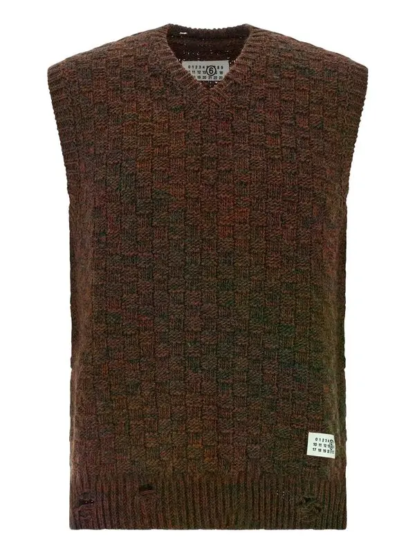MAISON MARGIELA Sleeveless Sweater - Brown