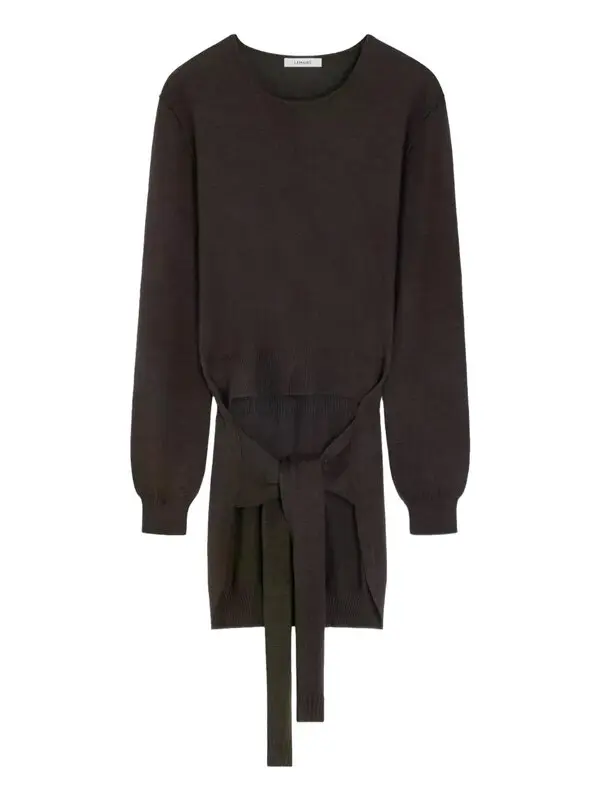 LEMAIRE Asymmetric Belted Top - Brown