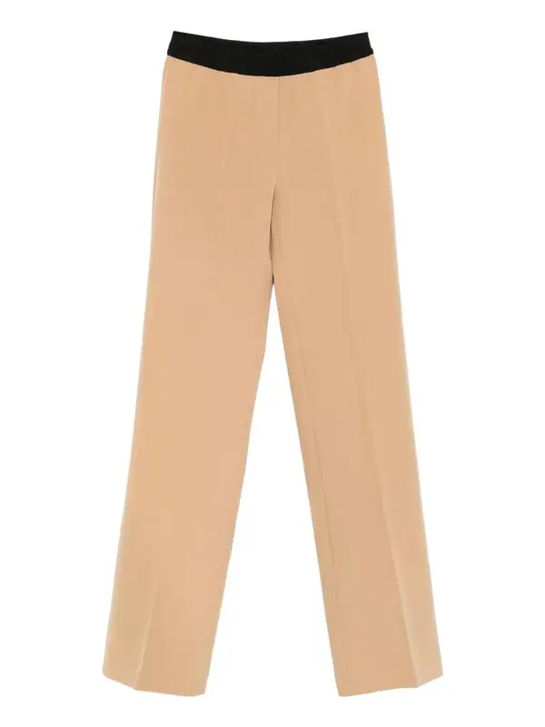 ERMANNO FIRENZE Elastic-waistband Trousers - Brown