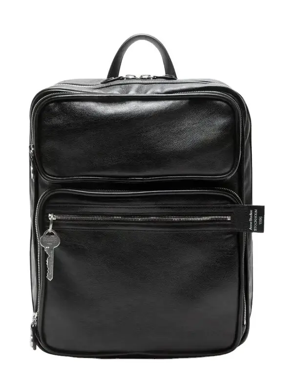 Acne Studios Leather Top-handle Backpack - Black
