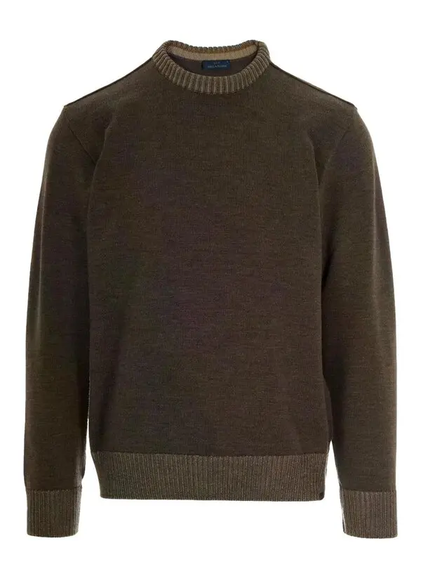 Paul & Shark Ribbed-hem Wool Sweater - Brown