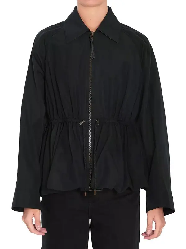Loewe Drawstring Peplum Jacket - Black