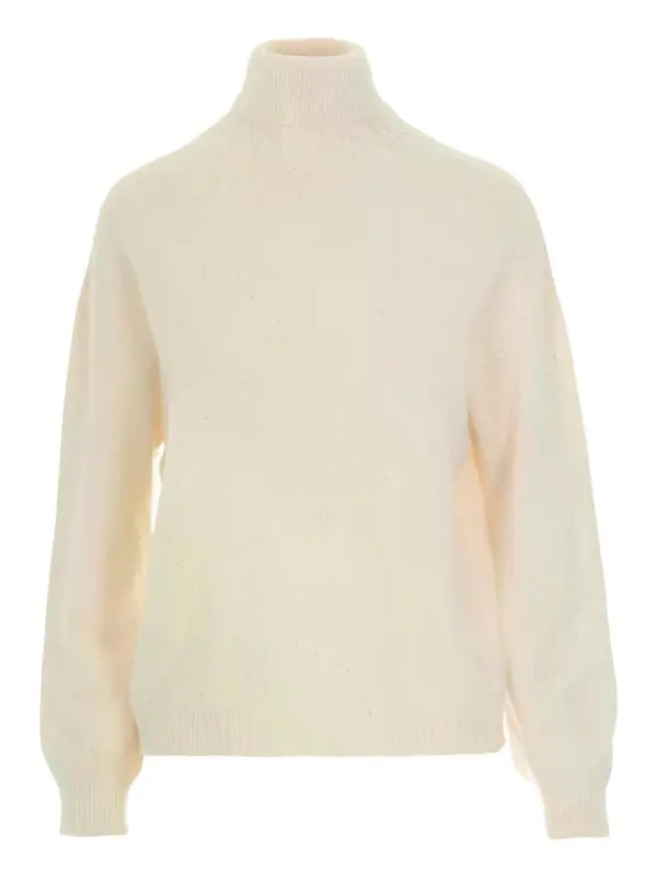 Liu Jo Embellished Roll Neck Sweater - Neutrals