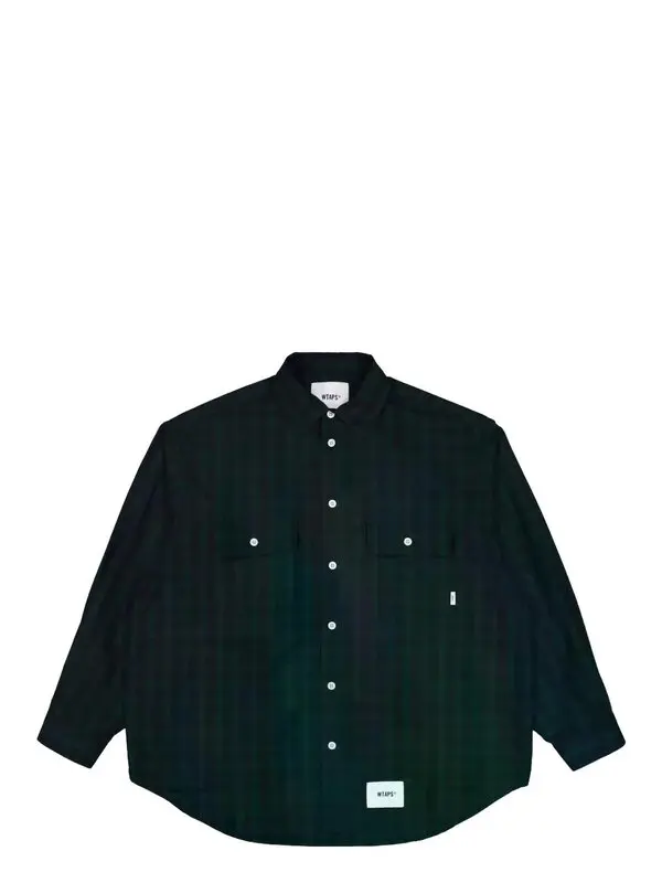 WTAPS Pocket-detail Plaid Shirt - Green