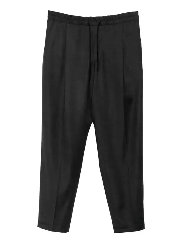 Caruso Pleated Drawstring Trousers - Grey